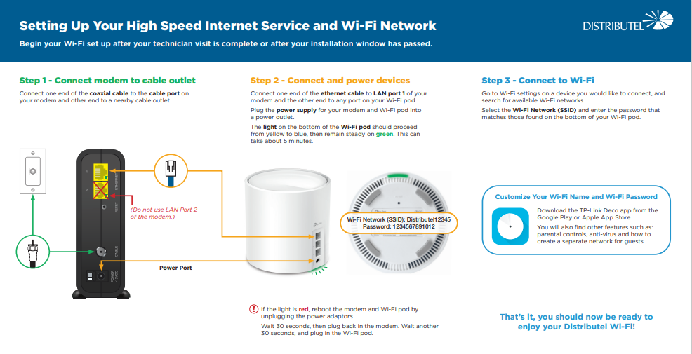CBN8000 Modem and Your Deco Wi-Fi 6 Pod