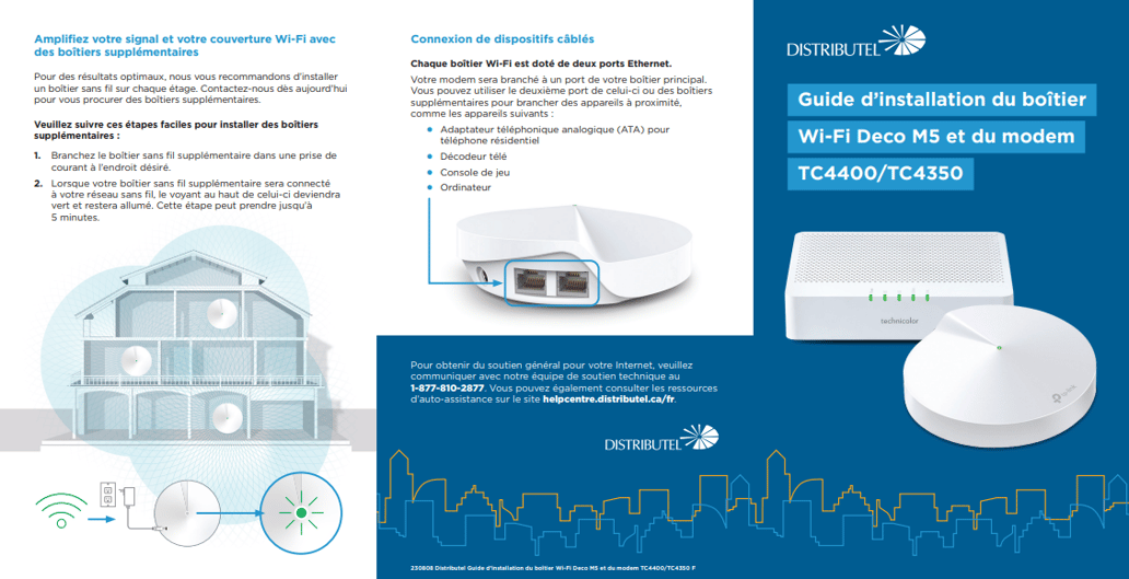 Modem TC4400 et votre boîtier Deco Wi-Fi