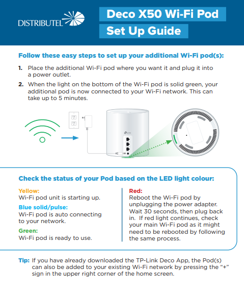 Deco X50 Wi-Fi Pod Set Up Guide