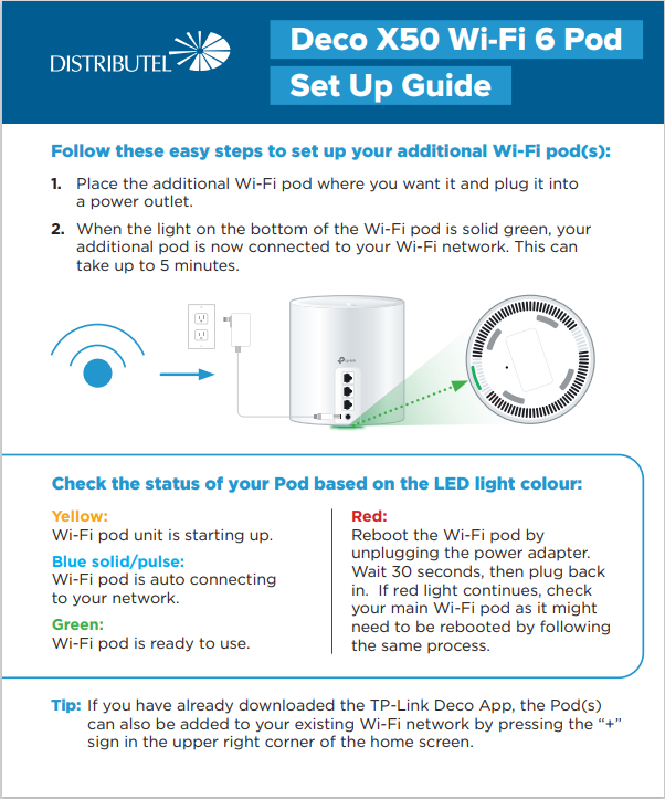 Deco X50 Wi-Fi pod set up guide
