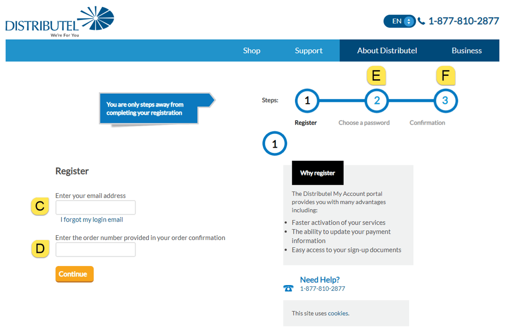 Registering for MyAccount