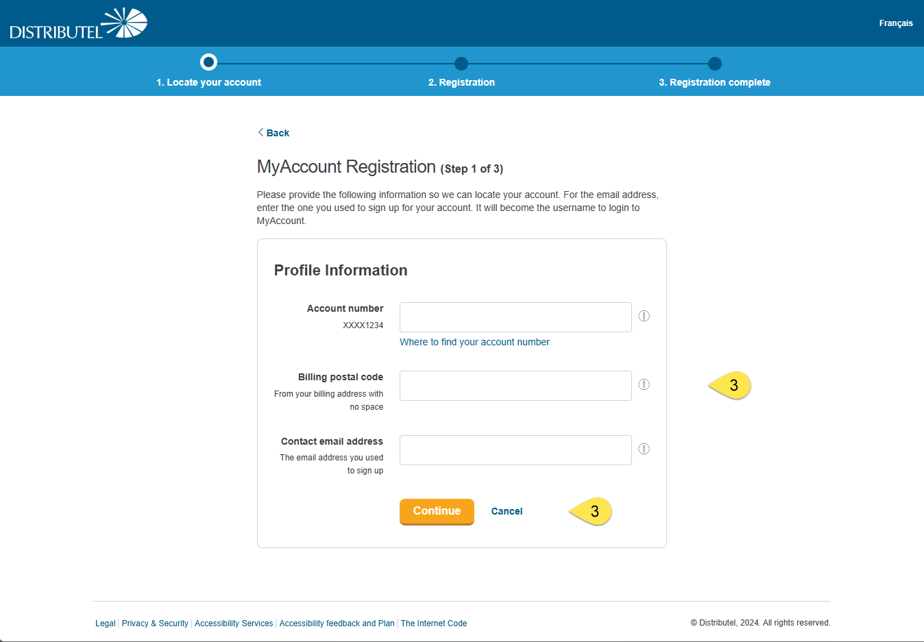 Registering for MyAccount