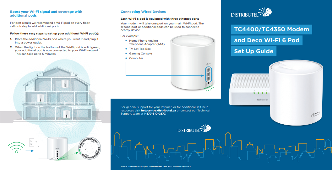 Technicolor Modem and Your Deco Wi-Fi 6 Pod