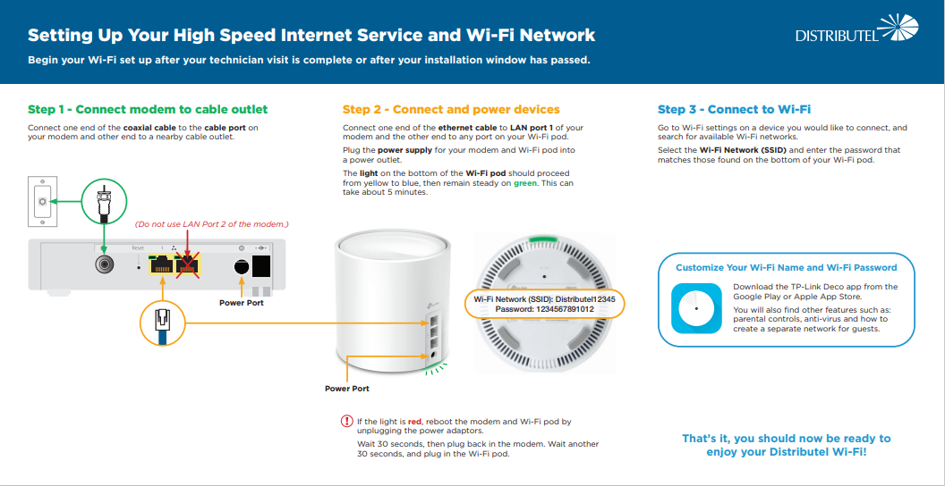 Technicolor Modem and Your Deco Wi-Fi 6 Pod